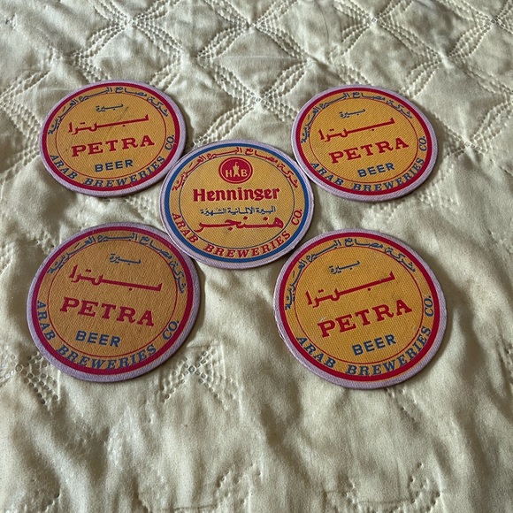 Petra Beer | Dining | Vintage Coasters Petra Beer Henninger Set Of 5 ...
